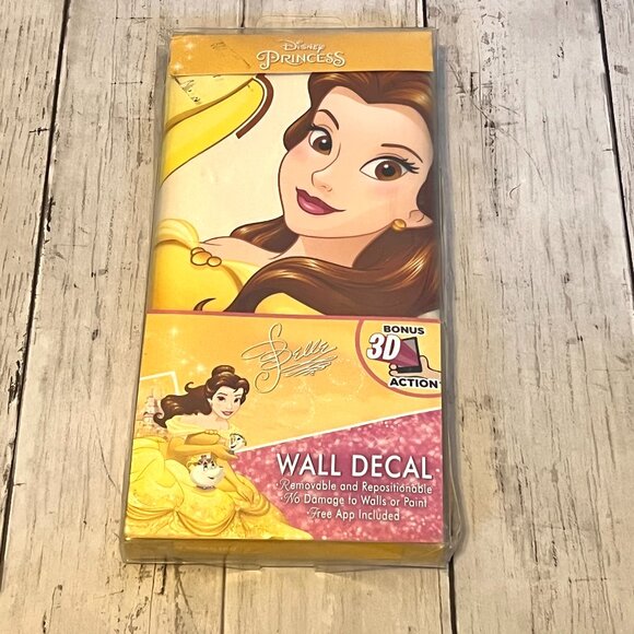 Disney | Wall Decor | Wall Palz Disney Princess Belle Repositionable 3d ...